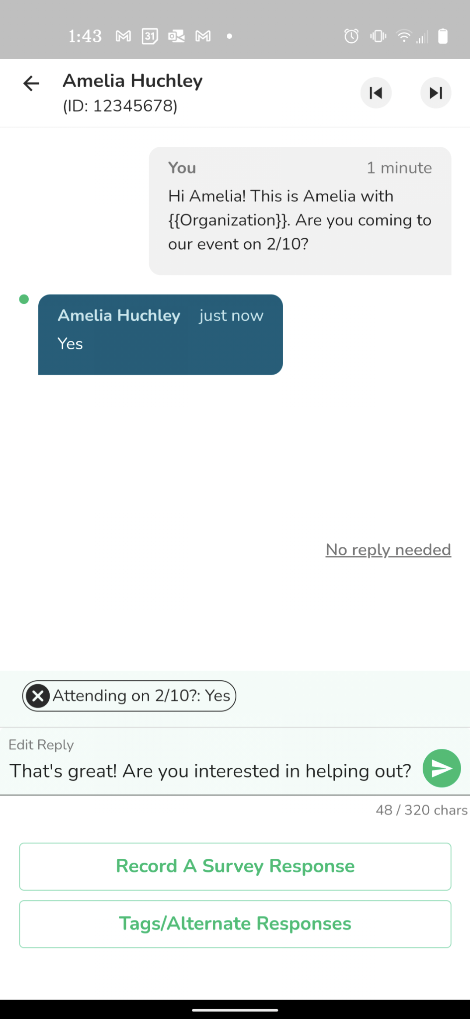 P2P Texting Actions – Help Center